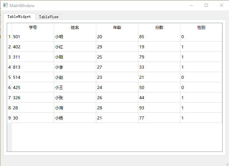 Qt表格入门-CSDN博客