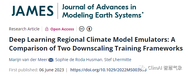 JAMES | 深度学习区域气候模型仿真器：两种降尺度训练框架的比较_deep learning regional climate model emulators-CSDN博客