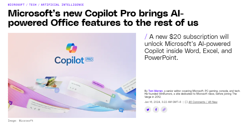 微软发布Copilot Pro！企业申请Copilot for Microsoft 365不再限制席位！_copilot 企业授权-CSDN博客
