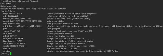 parted新建分区_Linux parted分区，步骤很详细-CSDN博客