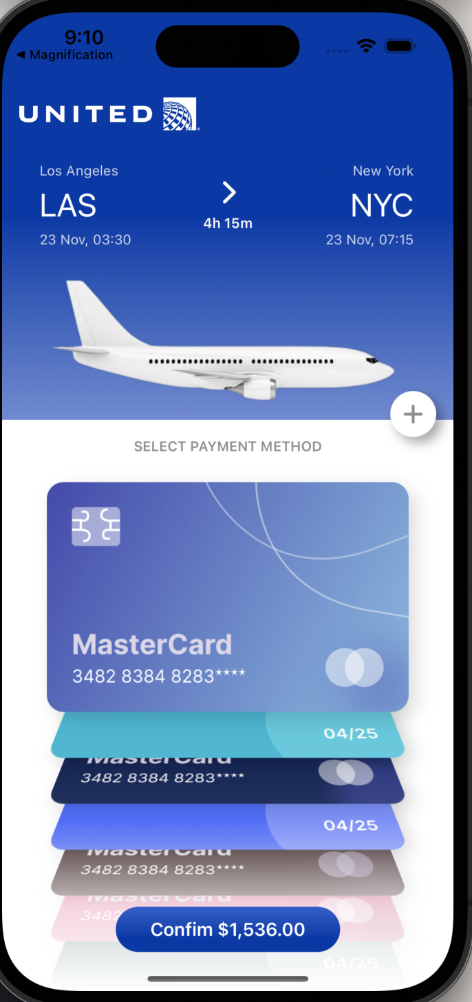 Swiftui 单页组件之3d垂直滚动卡片，仿航班预订app界面（教程含源码）swiftui 卡片效果 Csdn博客 1427