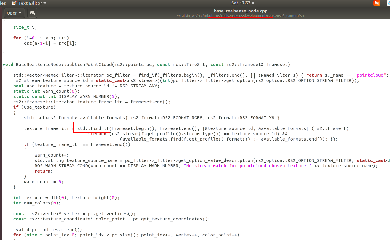 编译realsense2_camera，报错error: ‘find_if’ was not declared in this scope_error: 'find' was not ...