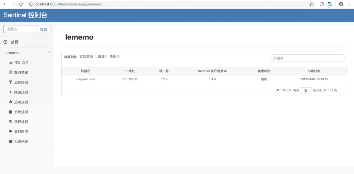 应用项目接入Sentinel控制台（1.4.0）_项目链接到sentinel dashboard-CSDN博客
