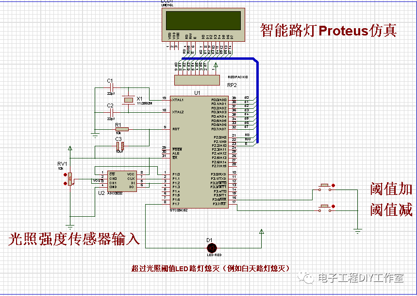 基于51单片机光照强度检测智能路灯系统Proteus仿真_基于51单片机的光照强度检测系统设计-CSDN博客