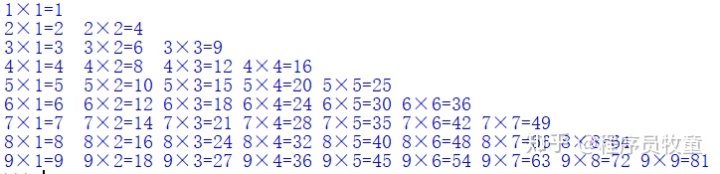 Python九九乘法表原理用python做个九九乘法表 Csdn博客