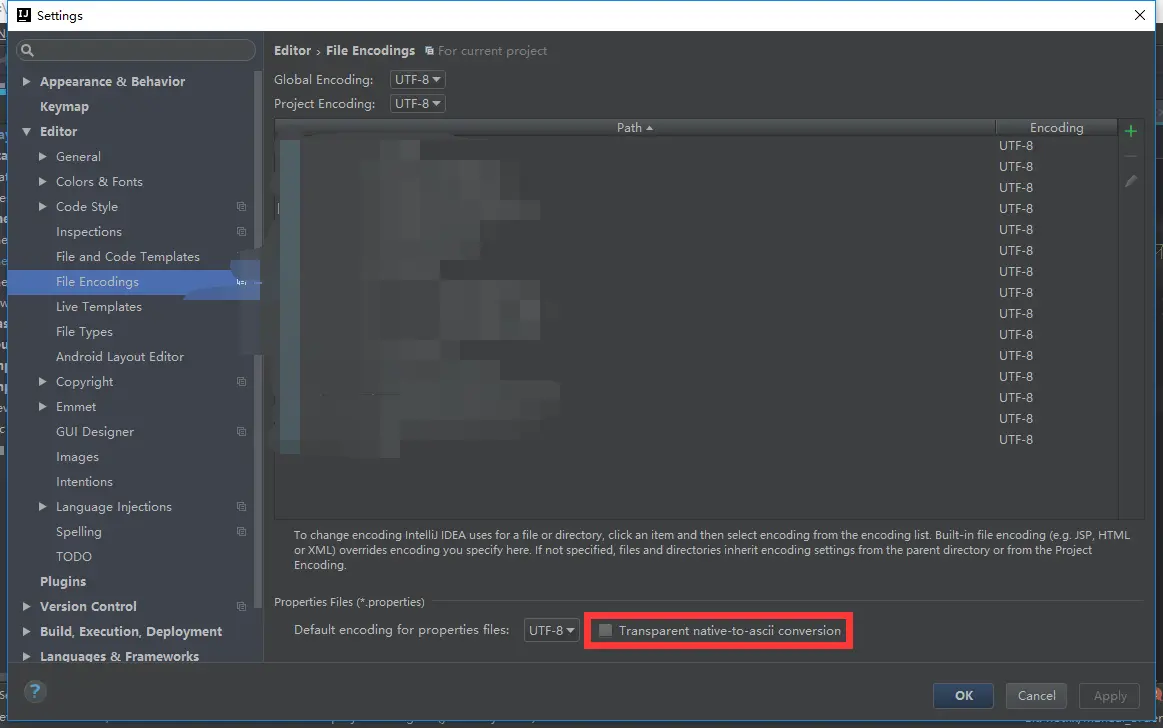 关于Transparent native-to-ascii conversion---Idea中properties乱码-CSDN博客