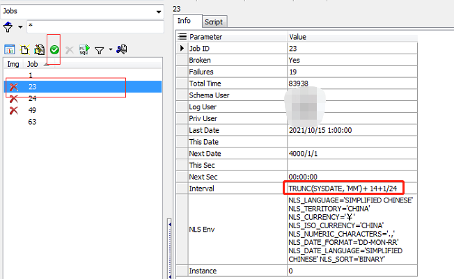 ORACLE job作业BROKEN状态无法改变灵异事件与ORA-12005&ORA-06550_oracle dbms_job.broken-CSDN博客