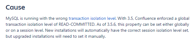 Mysqsl session isolation level ‘REPEATABLE-READ‘ is no longer supported ...