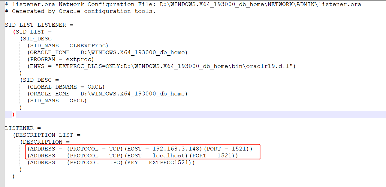 oracle19c ORA-12514, TNS:listener does not currently know of service ...