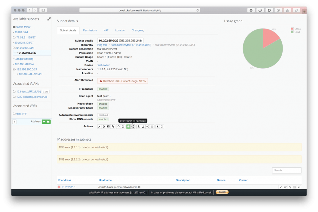 php ip地址管理系统,phpIPAM – 免费开源的IP地址管理工具，重量级-CSDN博客