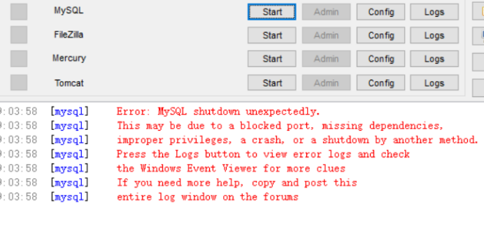 Apache和mysql数据库启动失败问题总结（端口冲突以及修改，查看日志）_apache+mysql-CSDN博客