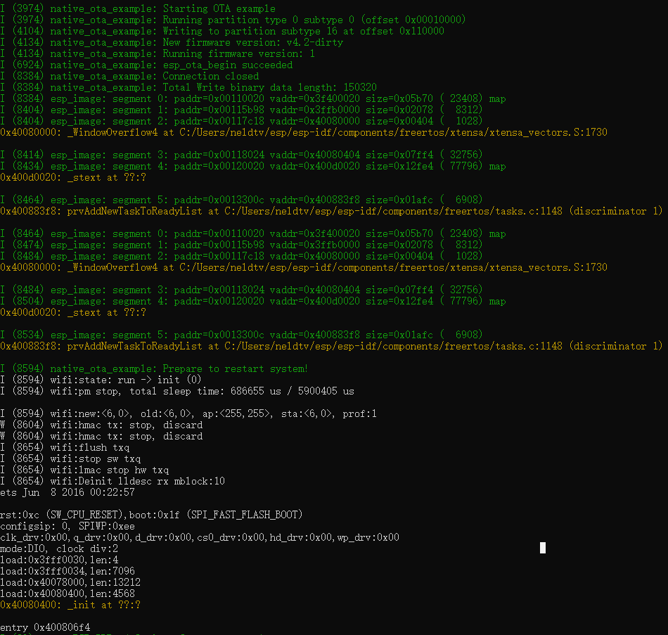 ESP32学习笔记（24）——OTA(空中升级)接口使用（原生API）_ota api-CSDN博客
