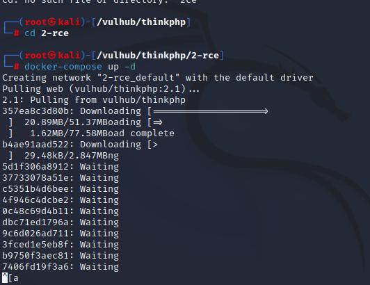 vulhub thinkphp漏洞复现 | in-sqliniection、2-rce、5.0.23-rce、5-rce漏洞复现（详细图解）_vulhub漏洞复现环境搭建-CSDN博客