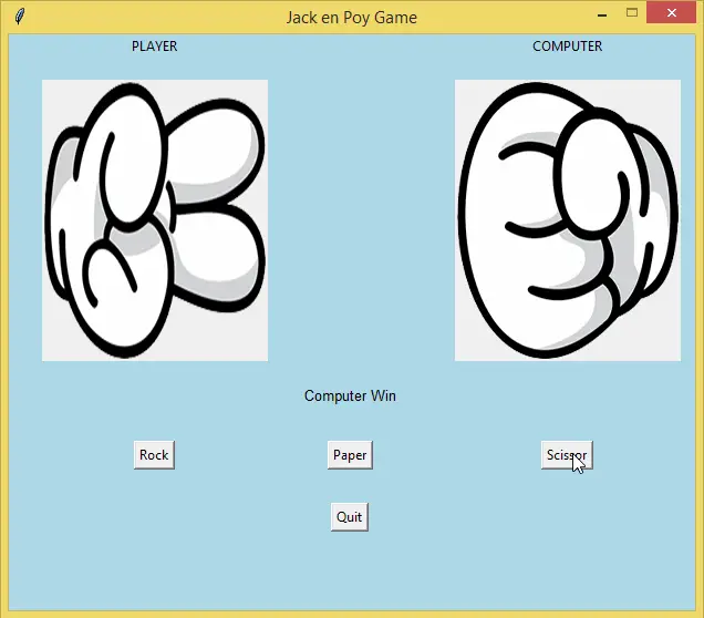 Python趣味编程 石头剪刀布 游戏 Gui 使用 Python 和源代码python石头剪刀布游戏可视化 Csdn博客