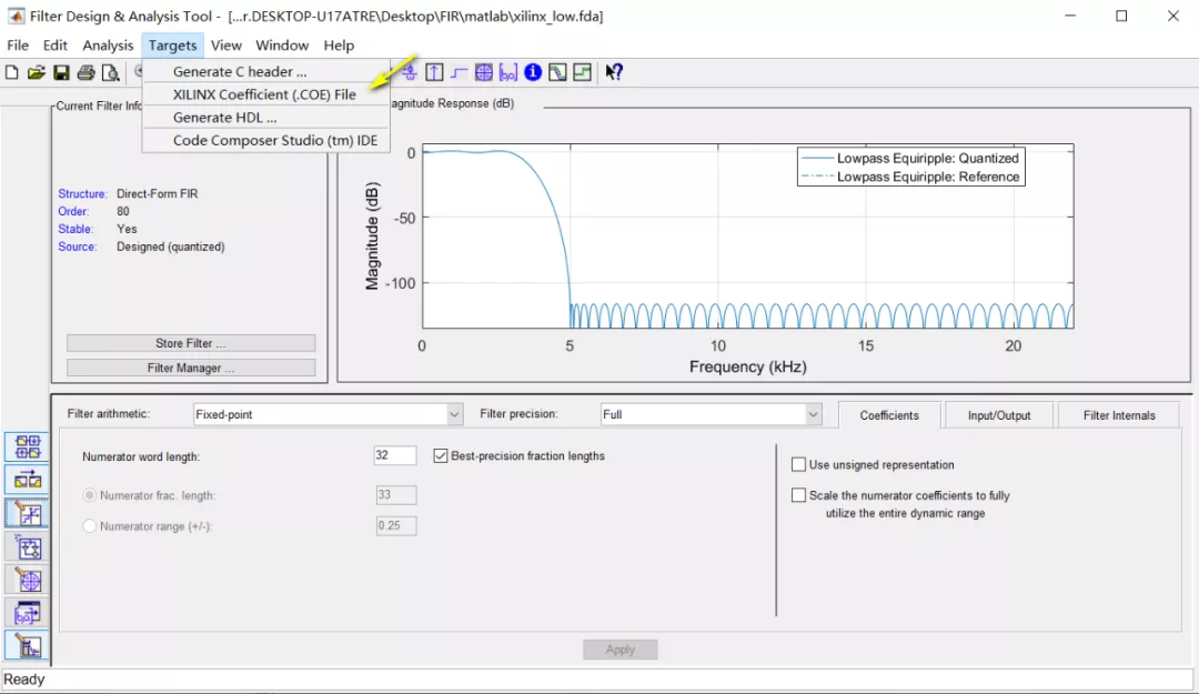 FIR设置过采样率 matlab,Xilinx FIR IP的介绍与仿真_无人清掃的博客-CSDN博客