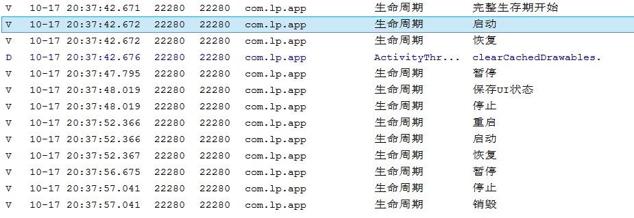 安卓activity生存周期的onCreate、onRestoreInstanceState、onRestart、onStart、onResume、onPause、onStop ...