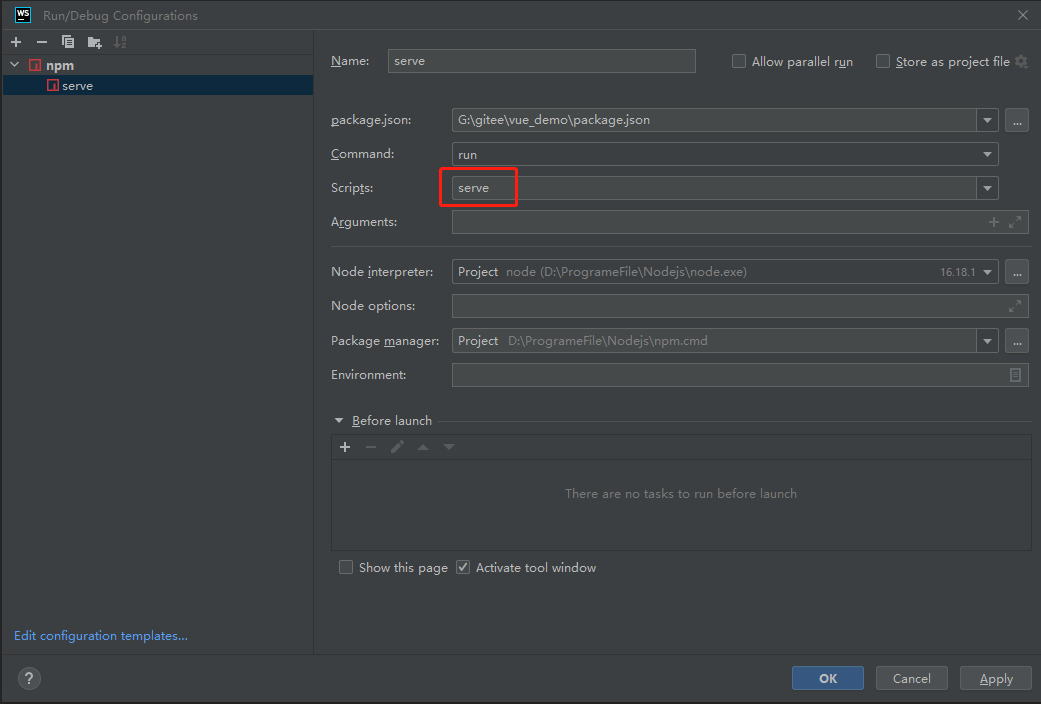 WebStorm配置启动Vue项目_webstorm启动vue项目-CSDN博客