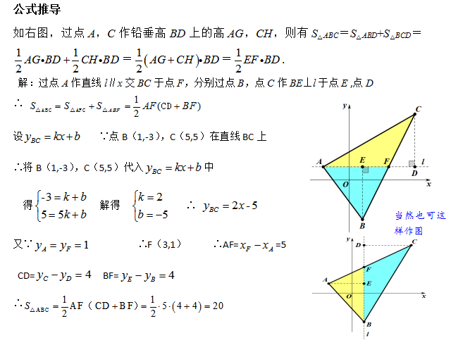 坐标面积计算工具平面直角坐标系中三角形面积的计算方法 Csdn博客 