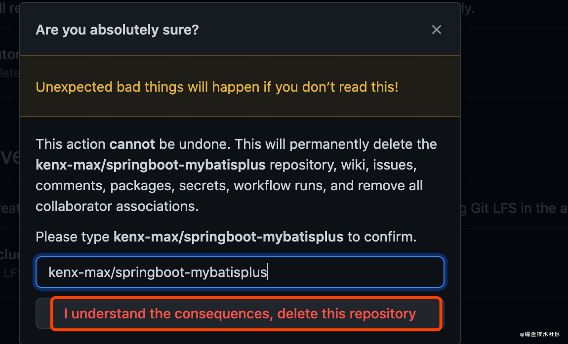 解决GitHub上自己项目仓库Repositories无法删除问题_precondition failed: the project ...