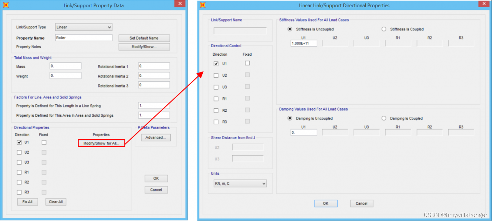 【SAP2000】使用link单元改变结构支撑条件Changing Support Conditions of a Structure_sap2000连接单元怎么用-CSDN博客