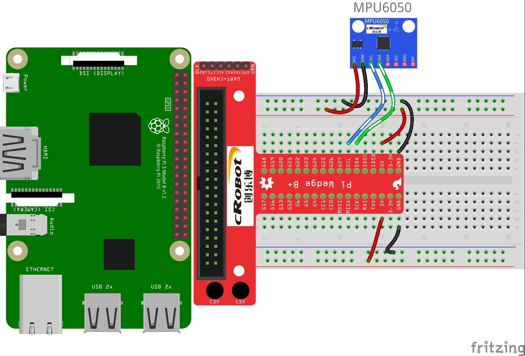 树莓派基础实验31：MPU6050陀螺仪加速度传感器实验_mpu6050测量加速度-CSDN博客