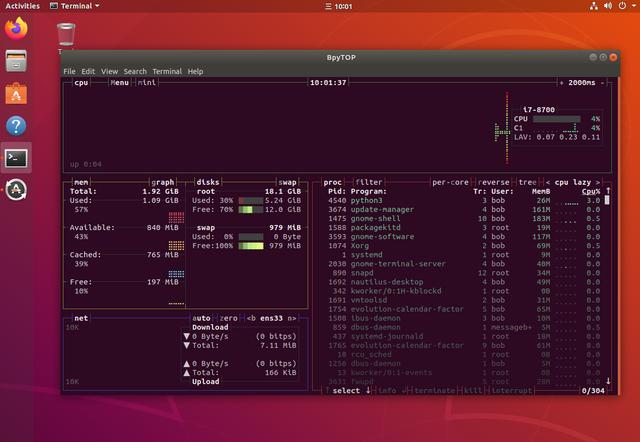 aida64监控主题包_Linux中一个高效的资源监控器 – Bpytop_段正淳你竟然的博客-CSDN博客