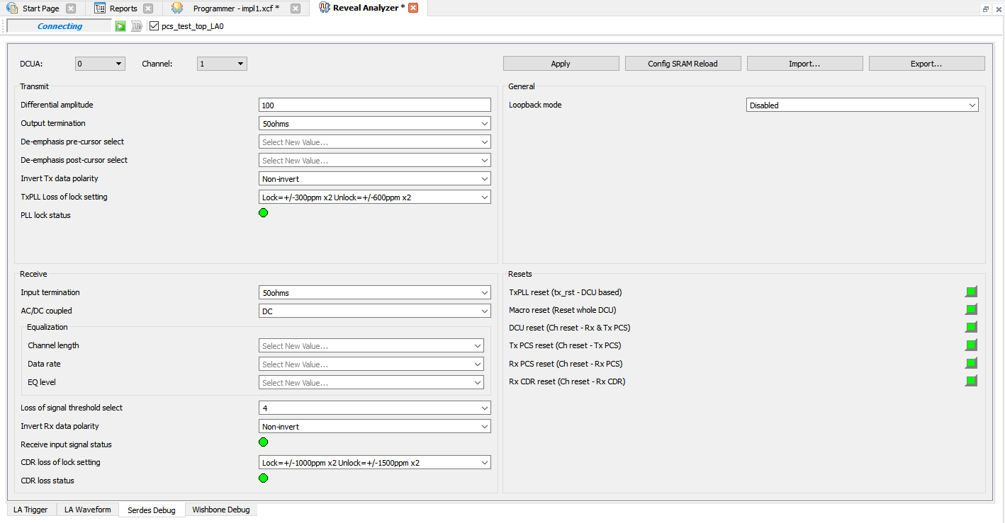 Lattice Diamond Reveal SerDes Debug Core简明教程（For ECP5）_lattice reveal ...