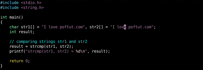 c语言strcmp函数用法_strcmp（）C库函数用法和示例-CSDN博客