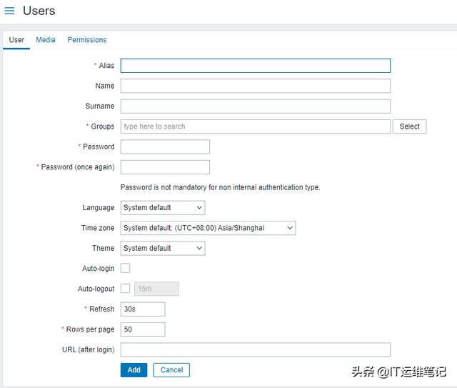 Zabbix用户及用户组权限概述_zabbix 用户权限-CSDN博客