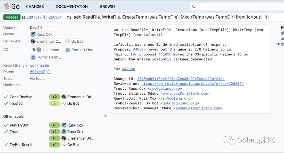 快报：Go 1.16 将会废弃 io/ioutil 包！-CSDN博客