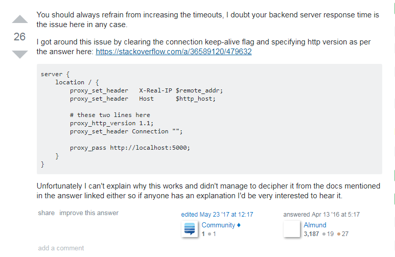 Nginx Upstream Timed Out 110 Connection Timed Out upstream 