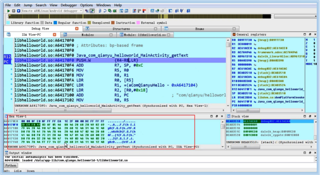 arm ida 伪代码 安卓 符号表_IDA调试界面介绍及快捷键-CSDN博客