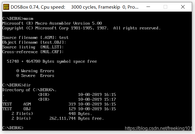 Windows10 下搭建汇编语言开发环境（ 利用 DOSBOX 和 MASM32 ）-CSDN博客
