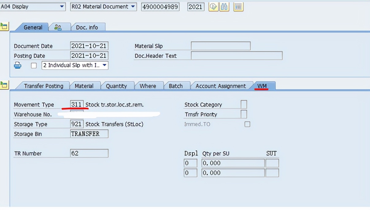 SAP WM MIGO移动类型311转库过账后WM层面产生了Posting Change Notice？_abap migo 311 bapi ...
