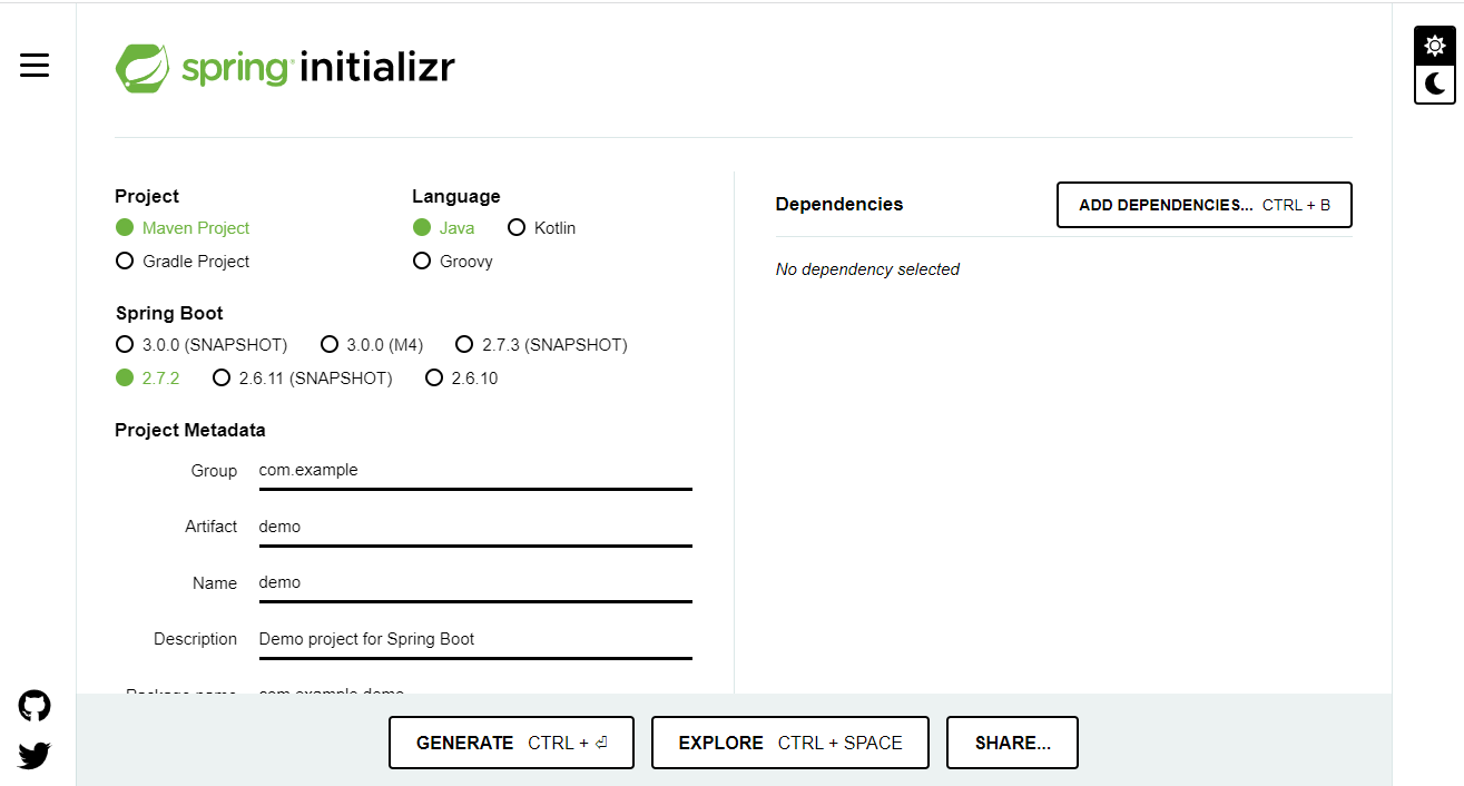 Spring Initializr私服搭建和定制化模板 Spring Initializer Server Url Csdn博客