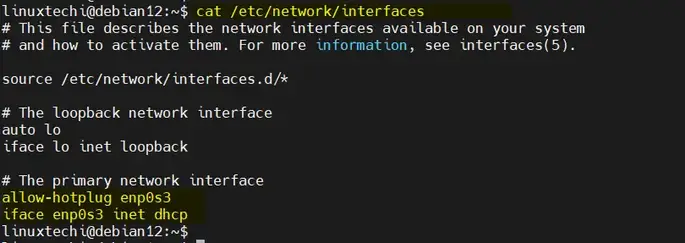 Debian 12 Linux 系统上配置静态 IP 地址_debian12设置静态ip-CSDN博客