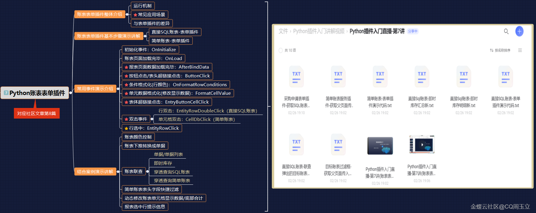 金蝶云星空python插件入门讲解 学习课程大纲总览含配套视频讲解课程金蝶python开发 Csdn博客 