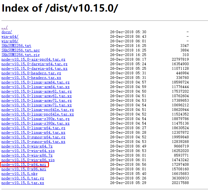 Windows下Node.js10.15下载安装使用_node js15下载-CSDN博客