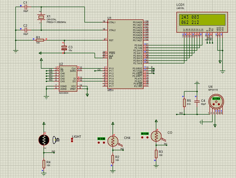 51单片机：Proteus仿真——用LCD1602显示ADC0834获得的数据-CSDN博客