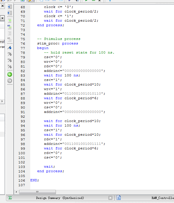 RAM控制器设计VHDL代码ISE仿真_vhdl仿真-CSDN博客