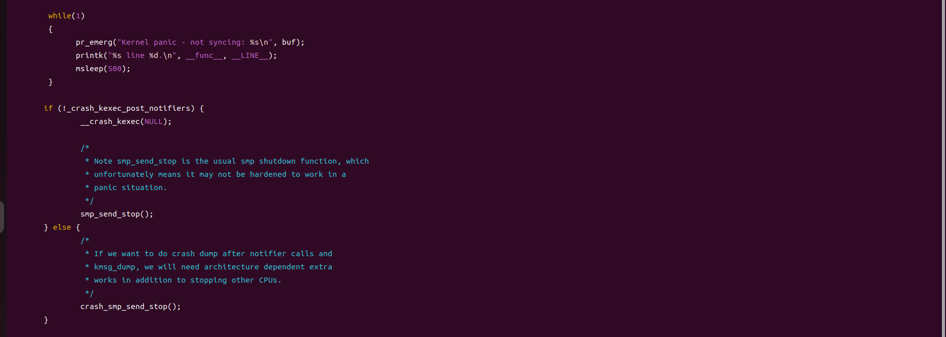 Linux内核panic核心执行逻辑_reboot after panic-CSDN博客