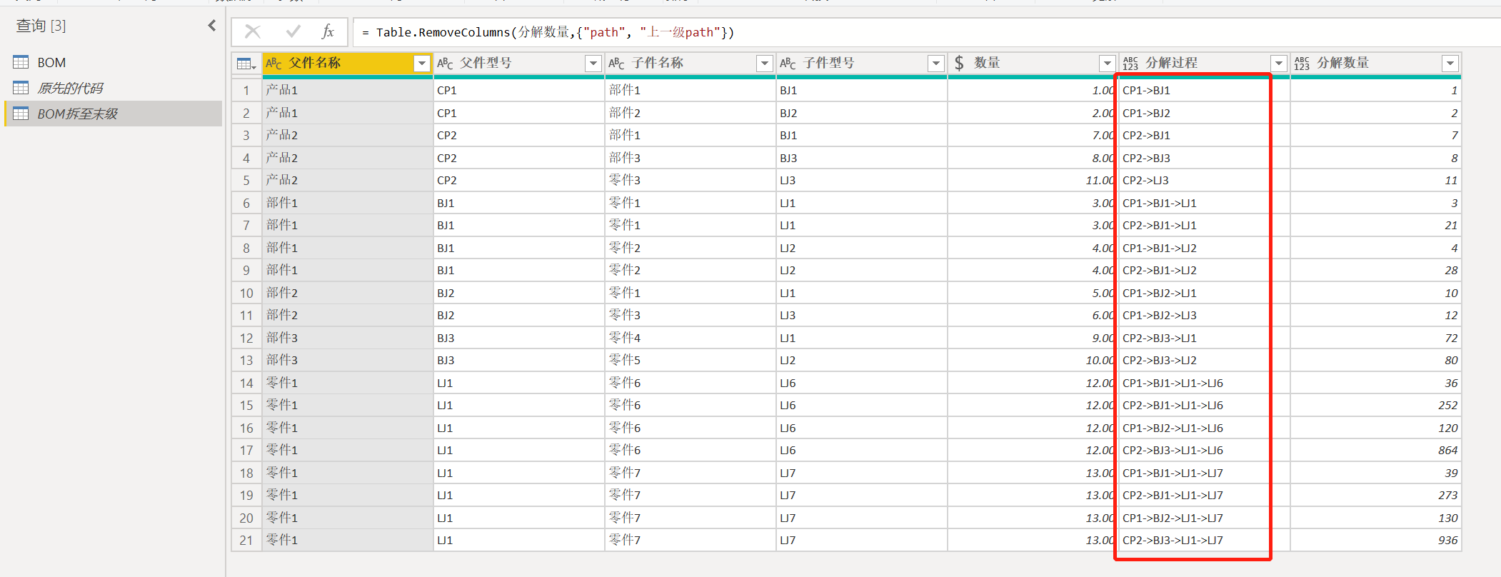 发现一个有趣的案例_bom分解 power query-CSDN博客