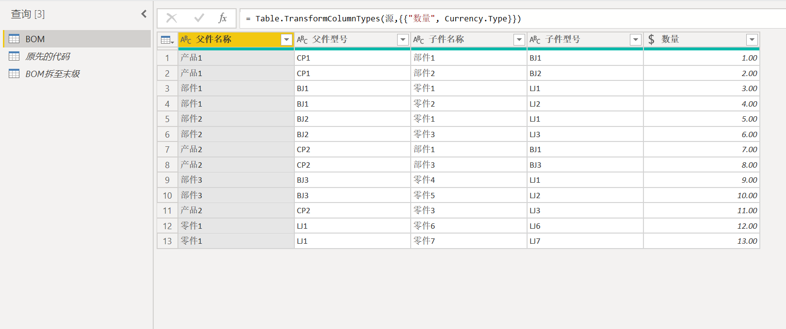 发现一个有趣的案例_bom分解 power query-CSDN博客