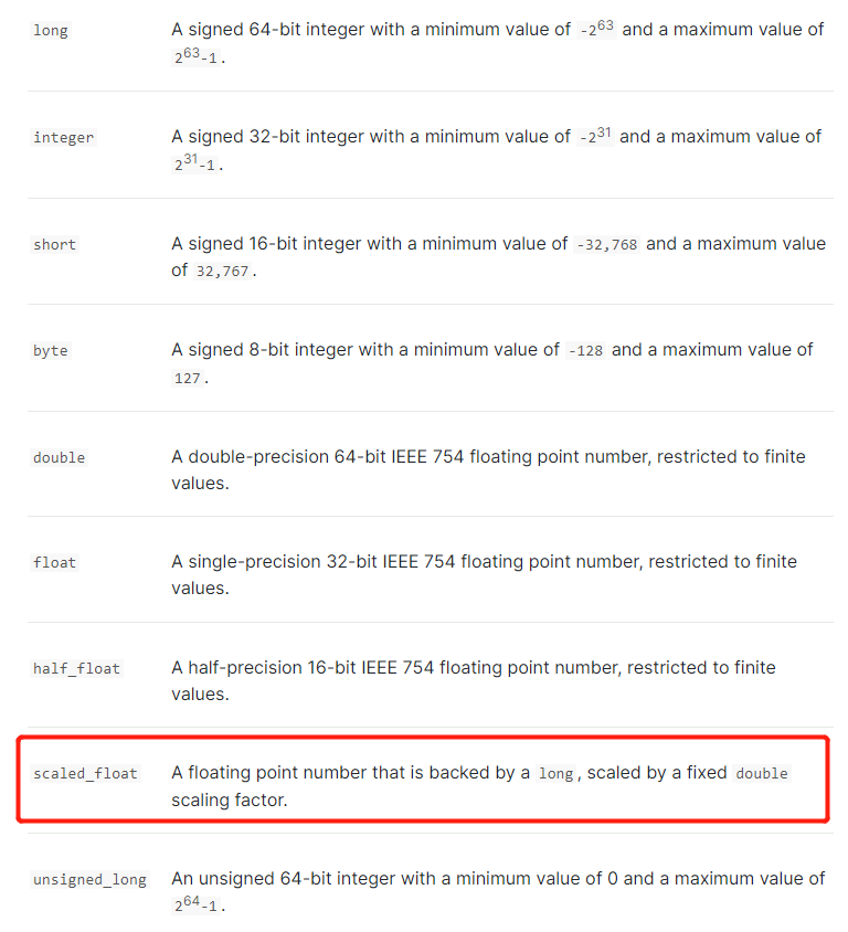 Elasticsearch常见字段映射类型之scaled_float_elastic 金额 scale float-CSDN博客