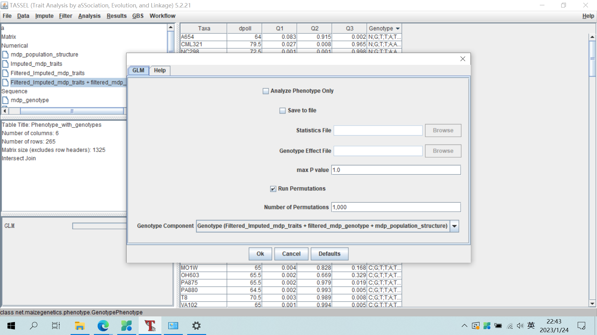 TASSEL5中利用GLM模型进行GWAS分析-CSDN博客
