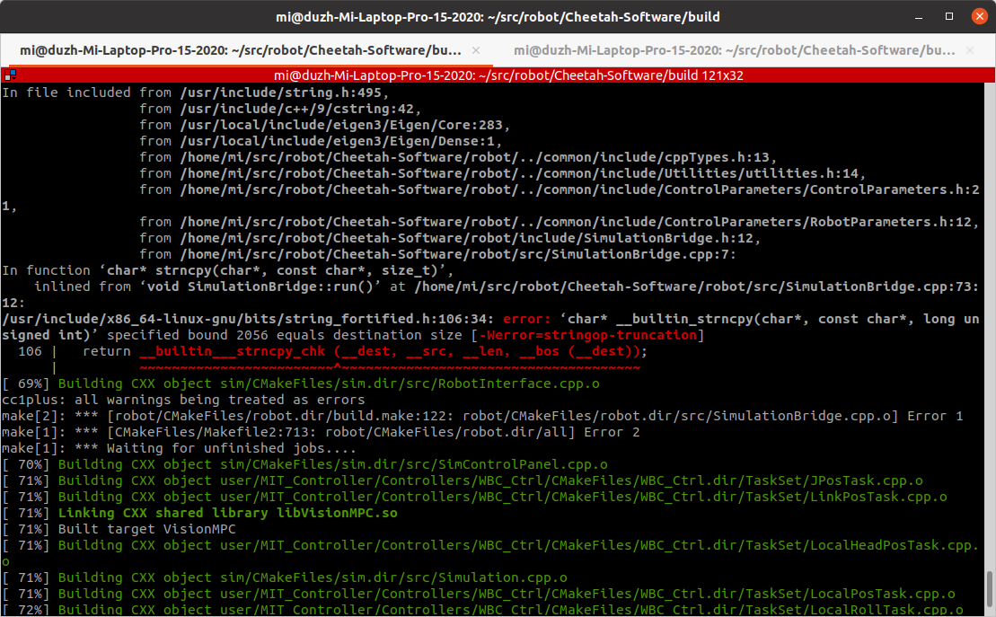 MIT Mini Cheetah仿真 错误处理_cheetahware #include -CSDN博客