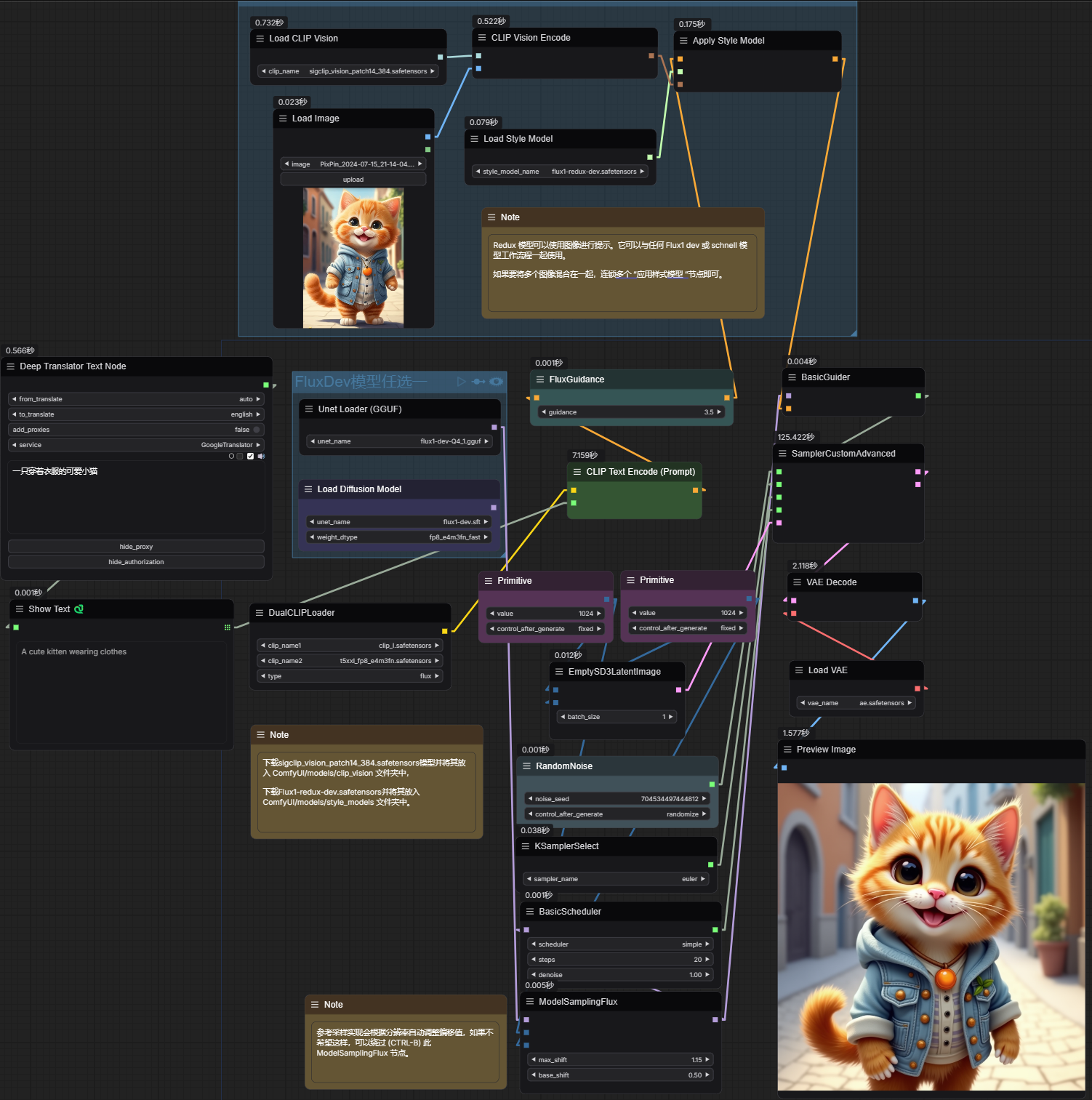 Flux Tools GGUF 本地7G显存玩转 Fill局部重绘+扩图，Redux变体+溶图，Canny Depth控制，效果很赞，强烈推荐！_flux1-redux-dev ...