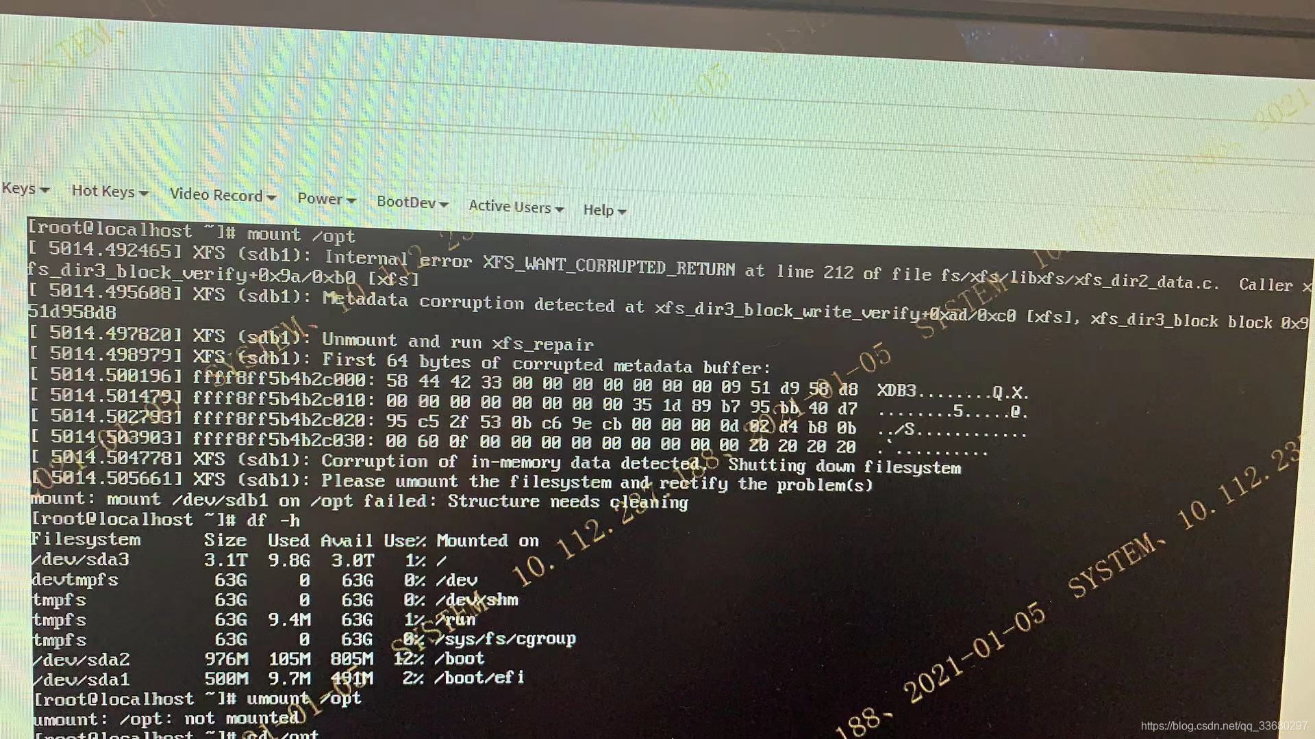 Redhat Linux修复文件系统redhat 7 Lvm Xfs文件系统修复 Csdn博客