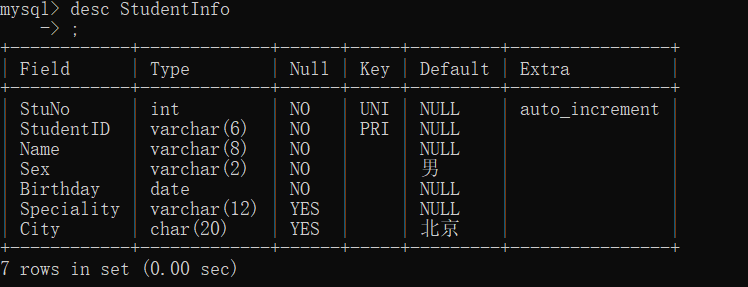 使用SQL语句创建学生实验数据库_mysql创建studentinfo表的sql语句-CSDN博客