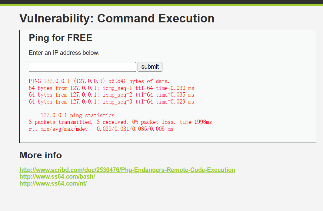 dvwa靶场Command Execution全难度教程（附带代码分析）_command execution中等难度-CSDN博客